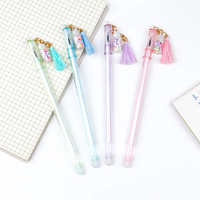 5pcs-Hot-Novelty-Cute-Gel-Pen-Kawaii-Pure-Color-Pendant-Tassel-Neutral ...