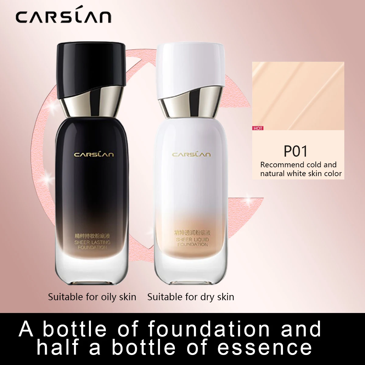 CARSLAN-Essence-Facial-Liquid-Foundation-Cream-30g-Professional ...