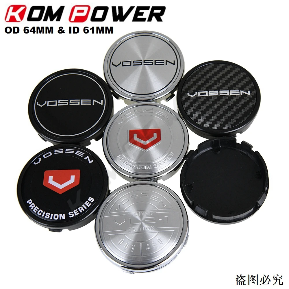 4PCS-OD-64MM-ID-61MM-Wheel-Centre-Cap-VOSSEN-Logo-Emblem-Rim-Cover ...