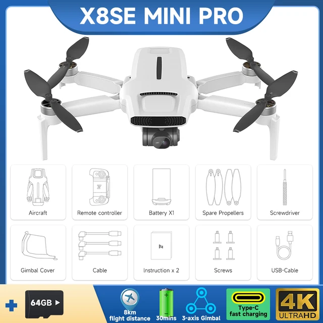 FIMI X8 Mini Drone 4K Camera Drones Helicopter Professional Quadcopter ...