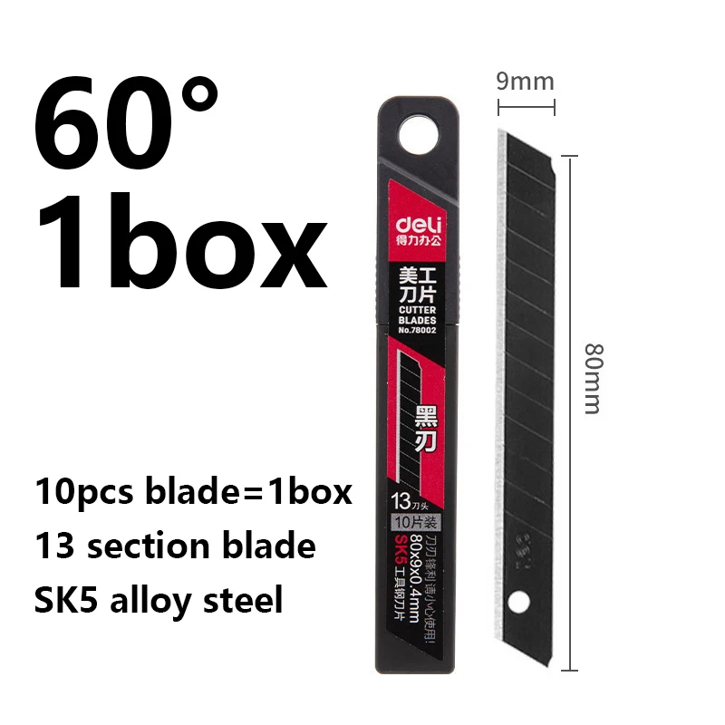 Cuchillo retráctil para uso general Deli, cortador de cajas de acero al ...