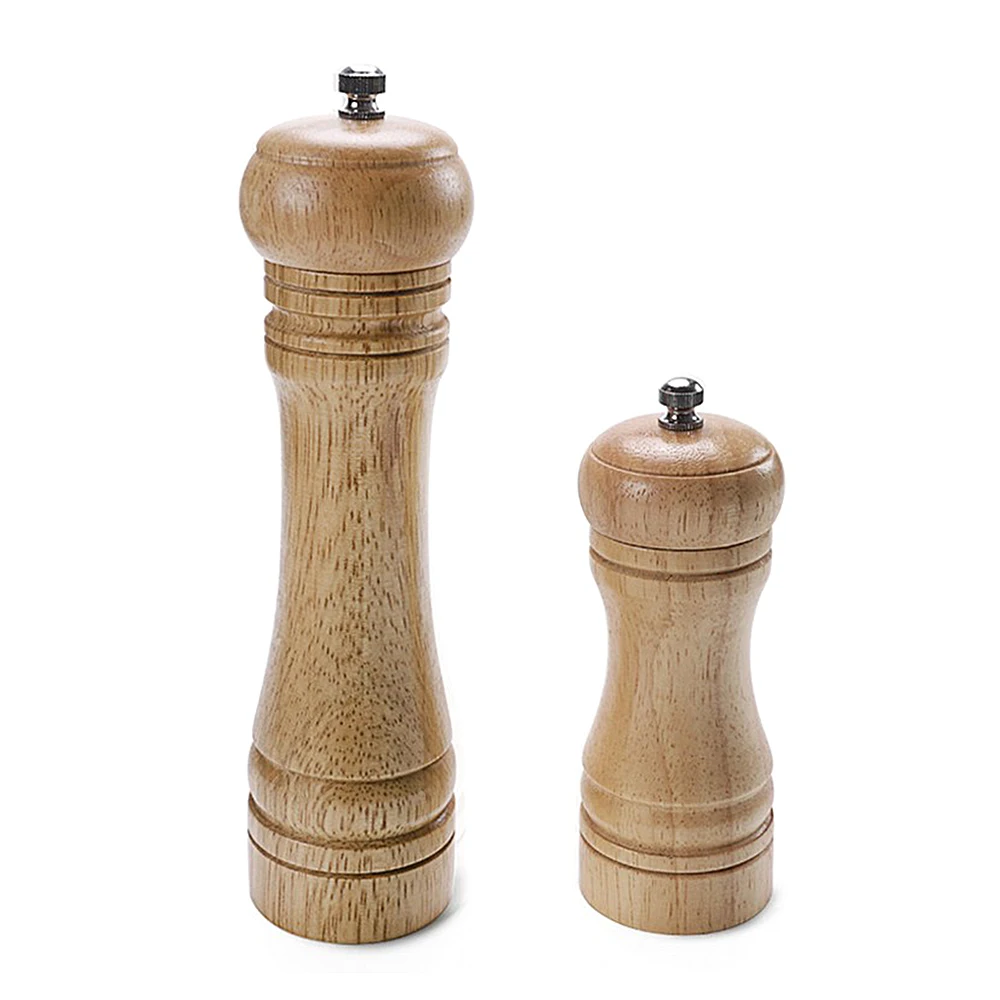 5" 8" Salt and Pepper Grinder Solid Wood Spice Pepper Mill with Strong ...