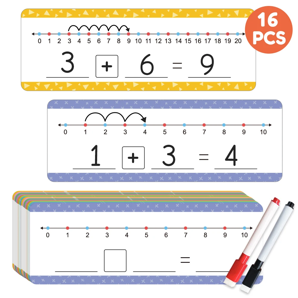 Addition-Subtraction-Number-Line-Dry-Erase-Cards-Math-Manipulatives ...