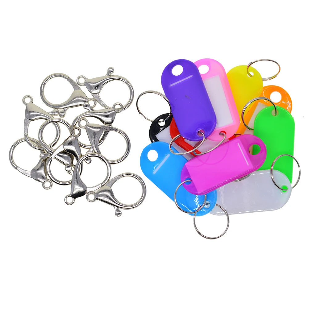 12-pcs-mixed-colors-Key-Tag-with-Label-Window-and-split-keyring-and-12 ...
