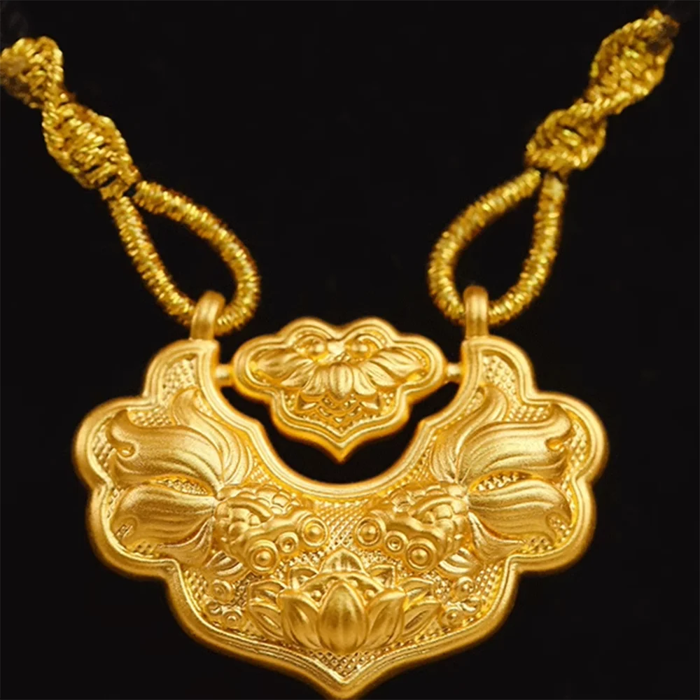 1pcs-24K-Yellow-Gold-Pendant-Lucky-5D-Light-Double-Goldfish-Longevity ...