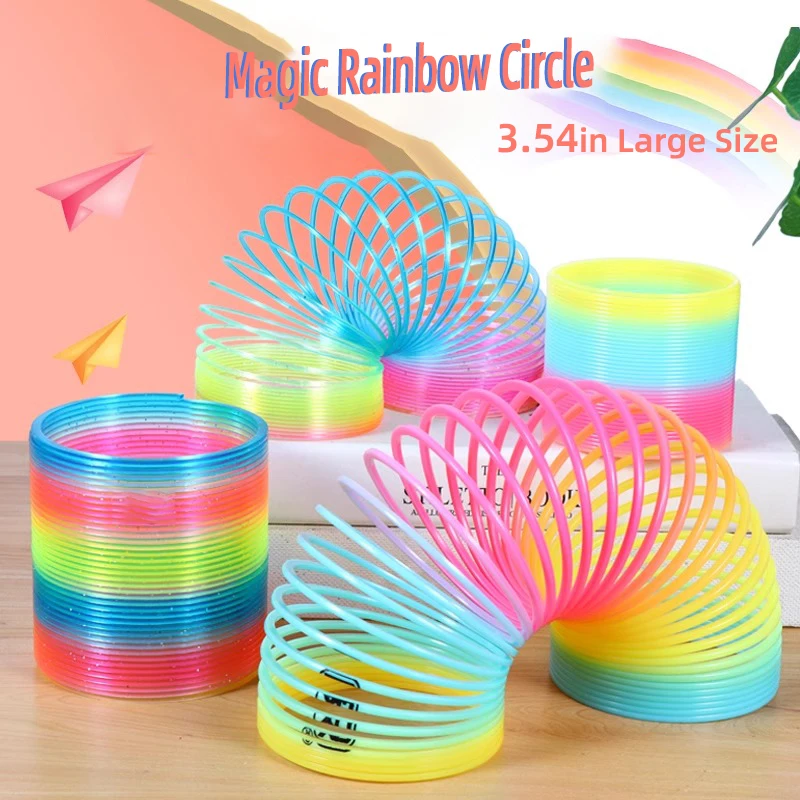 Large-Rainbow-Magic-Springs-Circle-Toys-Children-Birthday-Party-Favors ...