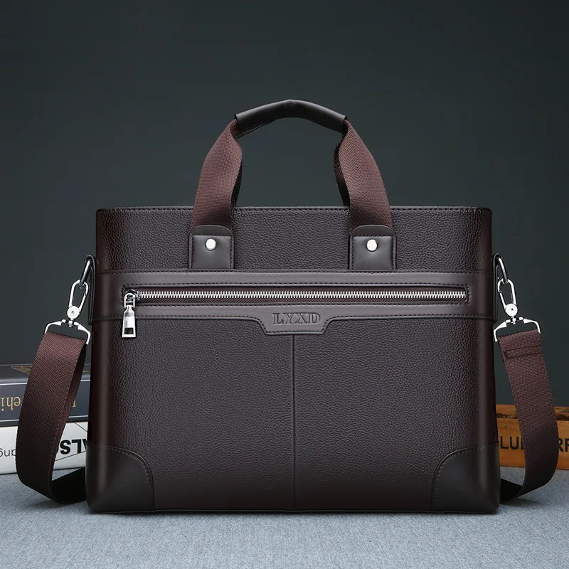 Business-Leder-Herren-Aktentasche-Mode-Mann-Handtasche-B-ro-m-nnliche ...