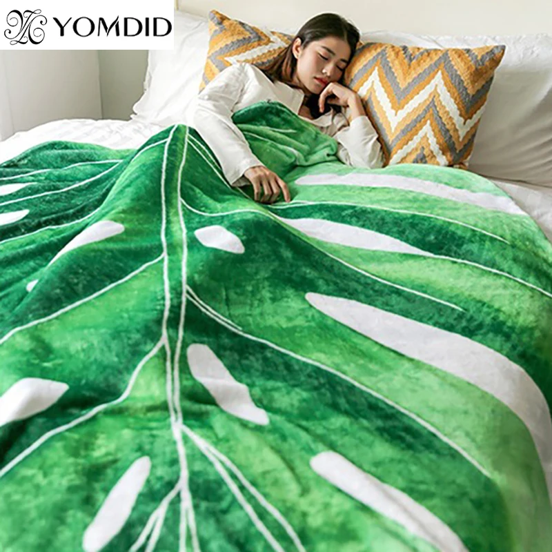 Super-Soft-Giant-Leaf-Blanket-for-Bed-Sofa-Gloriosum-Plant-Blanket-Home ...