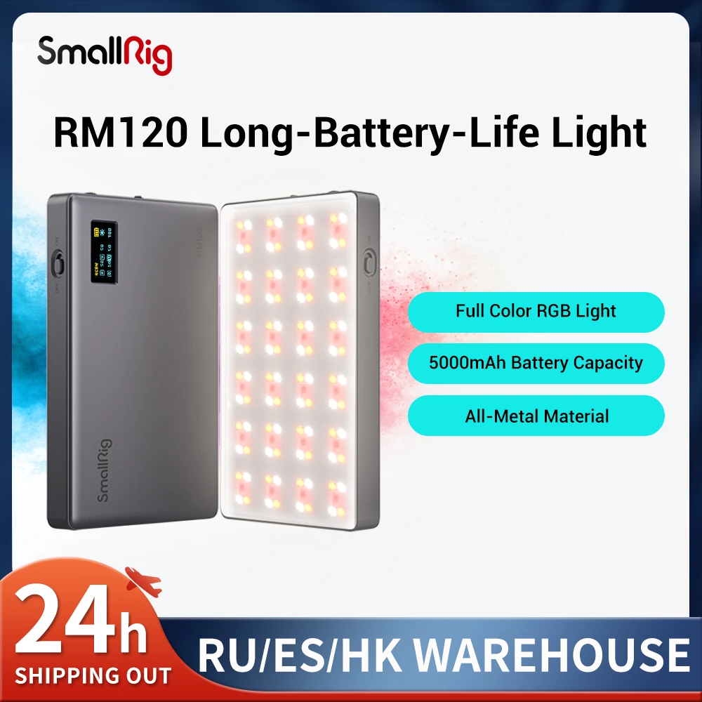Smallrig Rm120 Super Long-battery-life Rgb Video Light Portable All-in ...