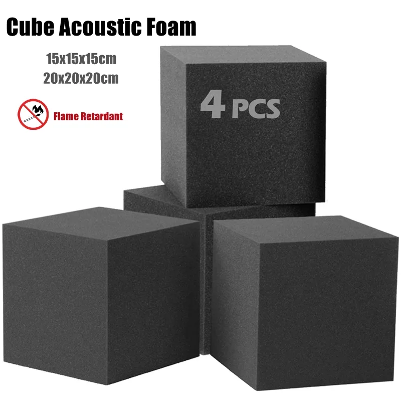 4Pack-20x20x20cm-Cube-Block-Corner-Bass-Traps-Accessories-Sound ...
