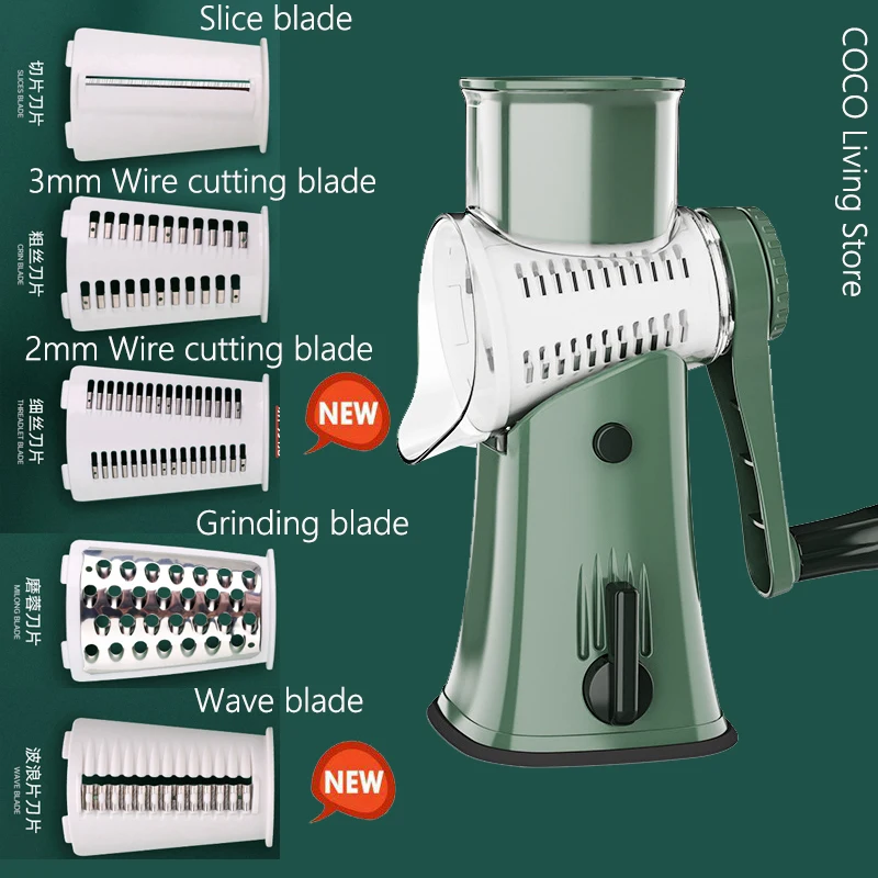 Vegetable-Cutter-Slicer-Chopper-Machine-with-5-Set-Blades-Thick-Wire ...