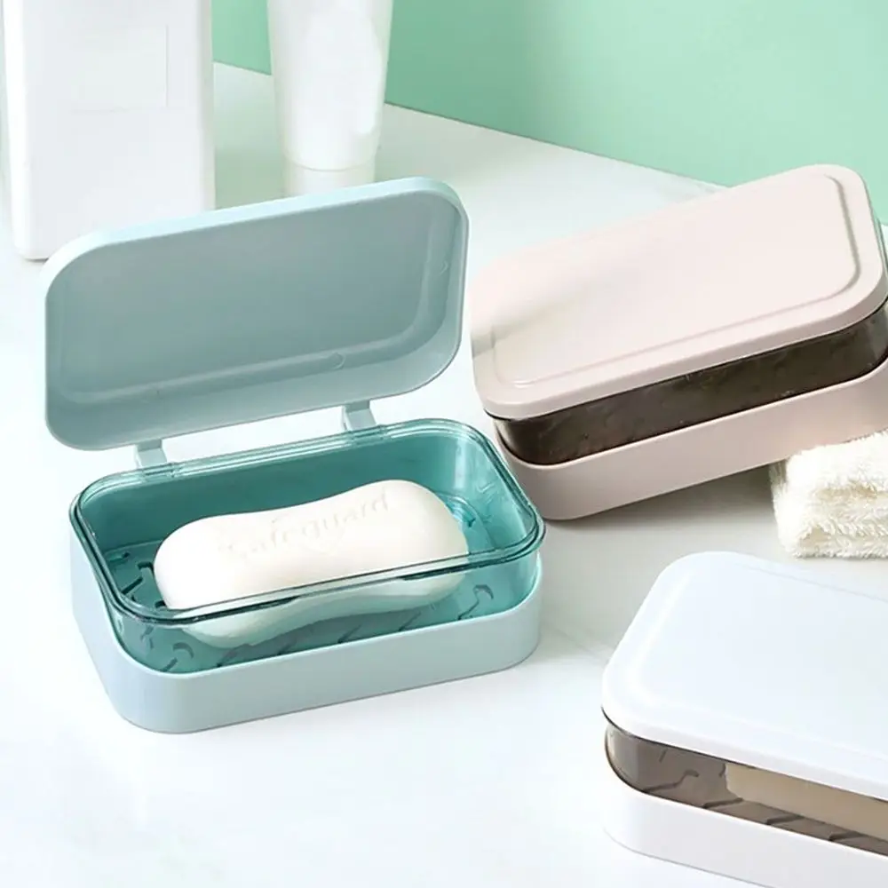 Soap-Case-Simple-Transparent-Flap-Drainage-Box-Bathroom-Toilet ...