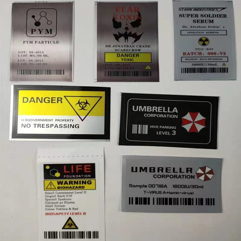 Game Residents Evils Umbrella T Virus Bottle Sticker - AliExpress 26