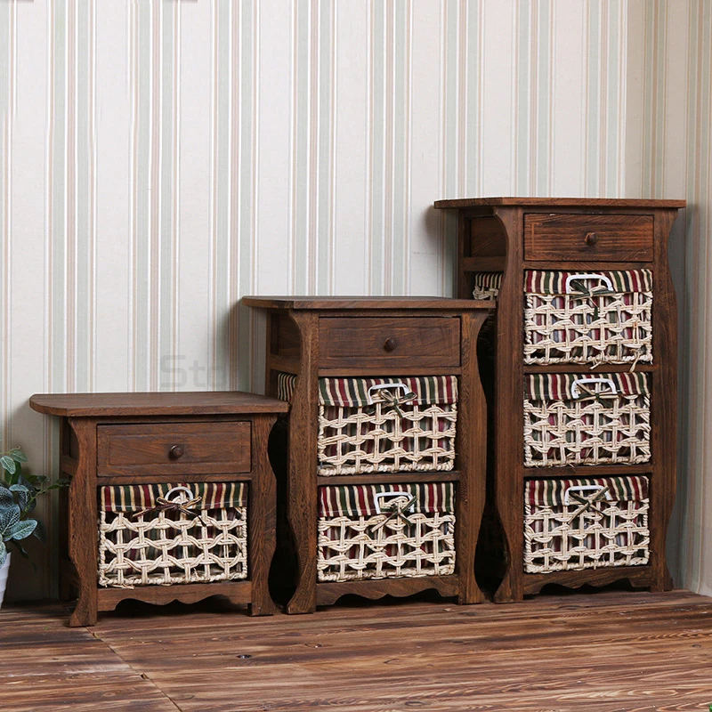 Small Wicker Storage Drawers