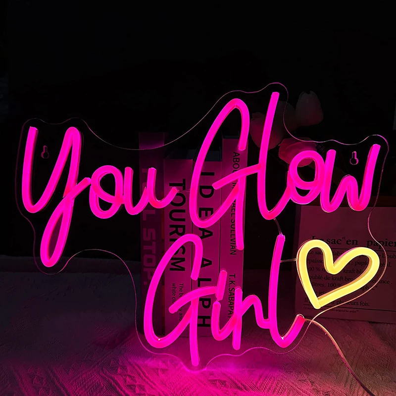 You-Glow-Girl-Neon-Light-Sign-LED-Letter-Decorative-Night-Lamp-for ...