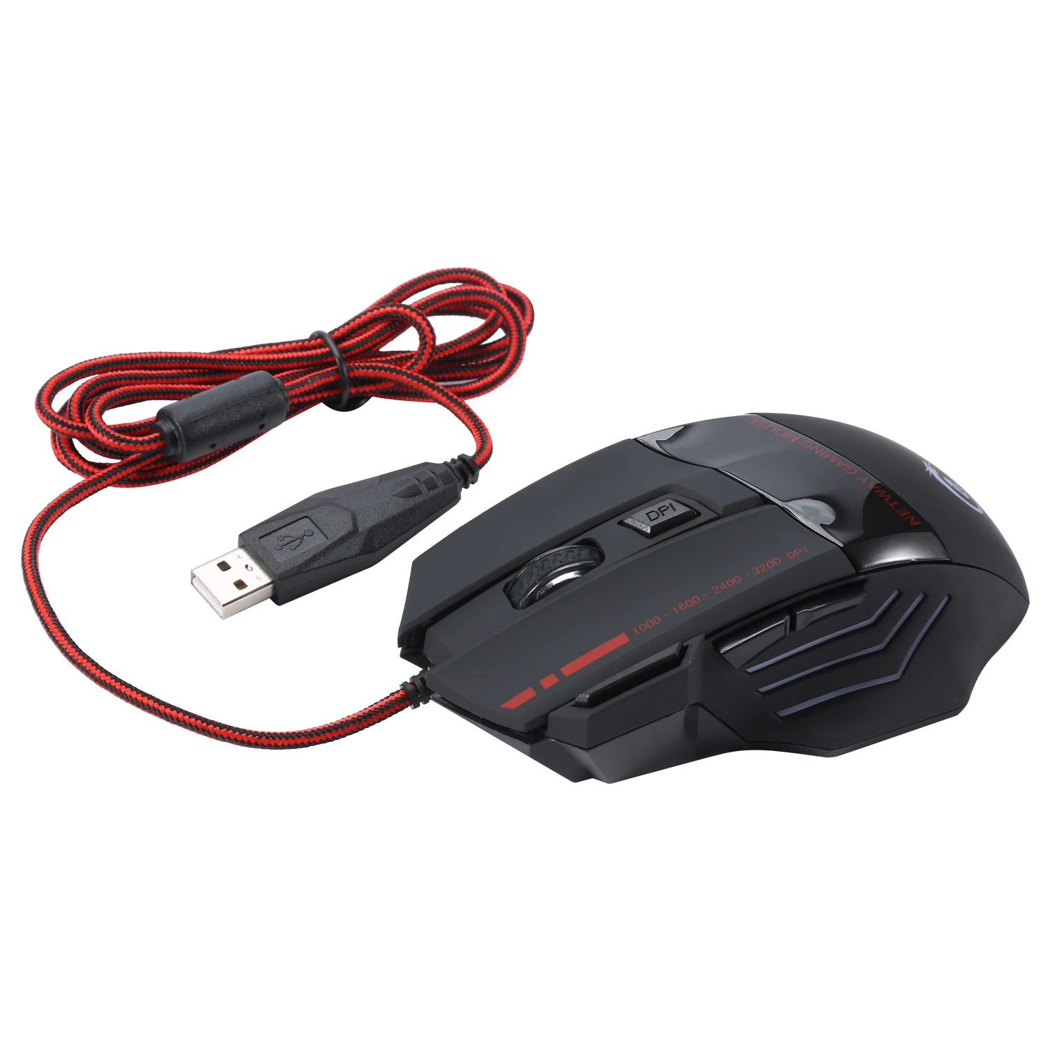 HXSJ Rechargeable Gaming Mouse 2.0 USB ลวดสีสัน3200DPI ABS 7ปุ่ม Mute ...