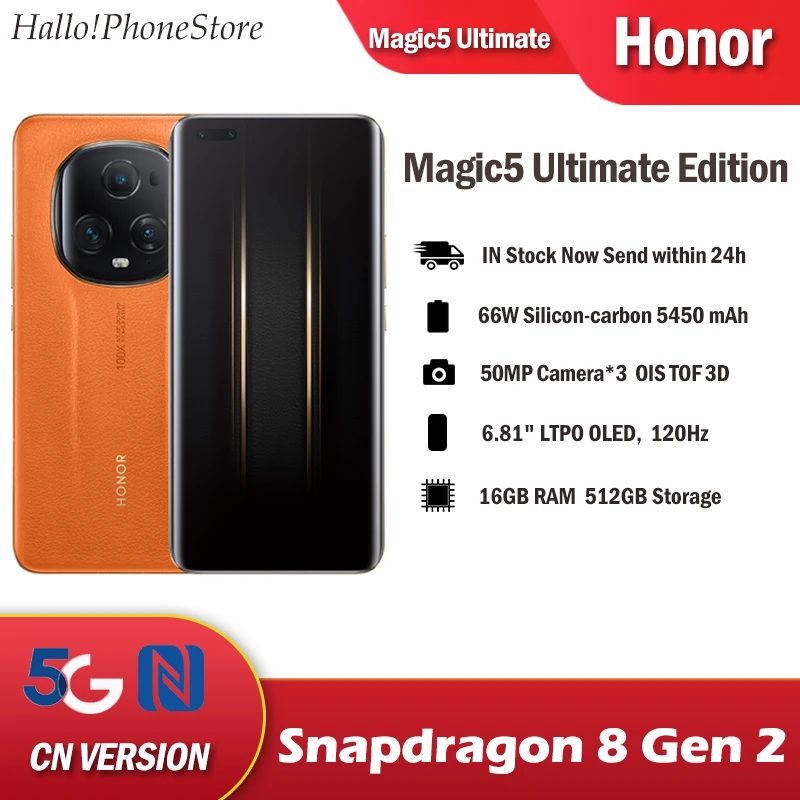 Honor Magic5 Ultimate Edition 6.81 Oled Inches The Second Generation Snapdragon 8 5450mah ...