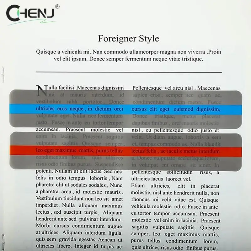 6pcs Reading Highlight Guide Strips Text Book Overlays Markers ...