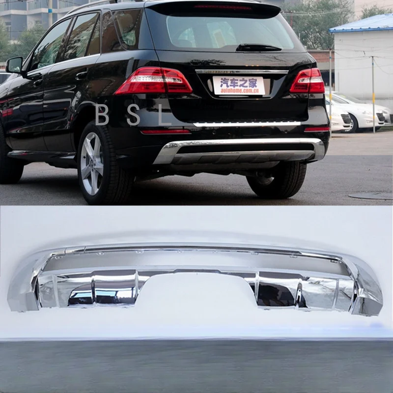 A-1668804340-Rear-Bumper-Chrome-Trim-Chromium-Styling-Spoiler-Diffuser ...