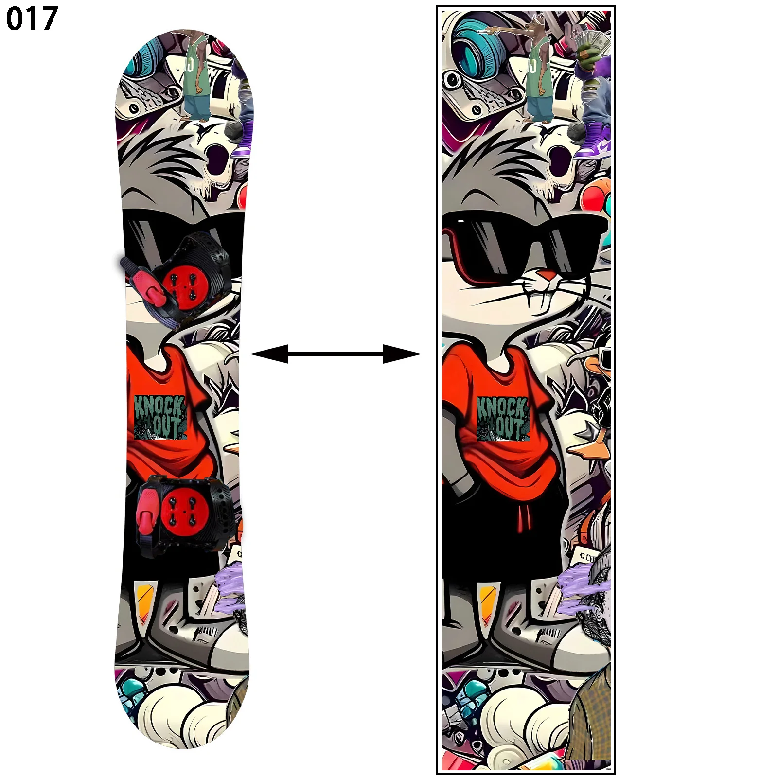 1 piece of tide play graffiti, trend snowboard sticker, snowboard ...