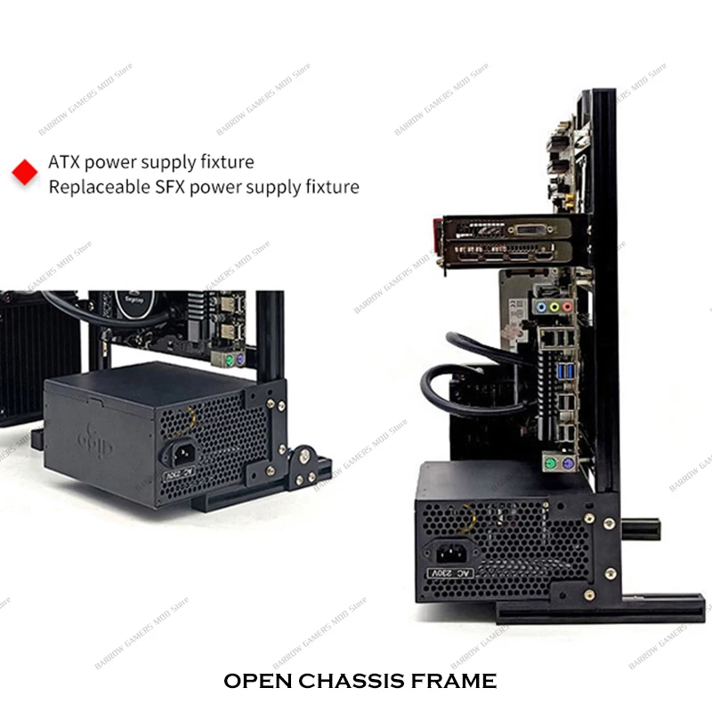 DIY Gamers Cabinet ITX MATX ATX MOD Desktop PC Case Open Frame Rack ...