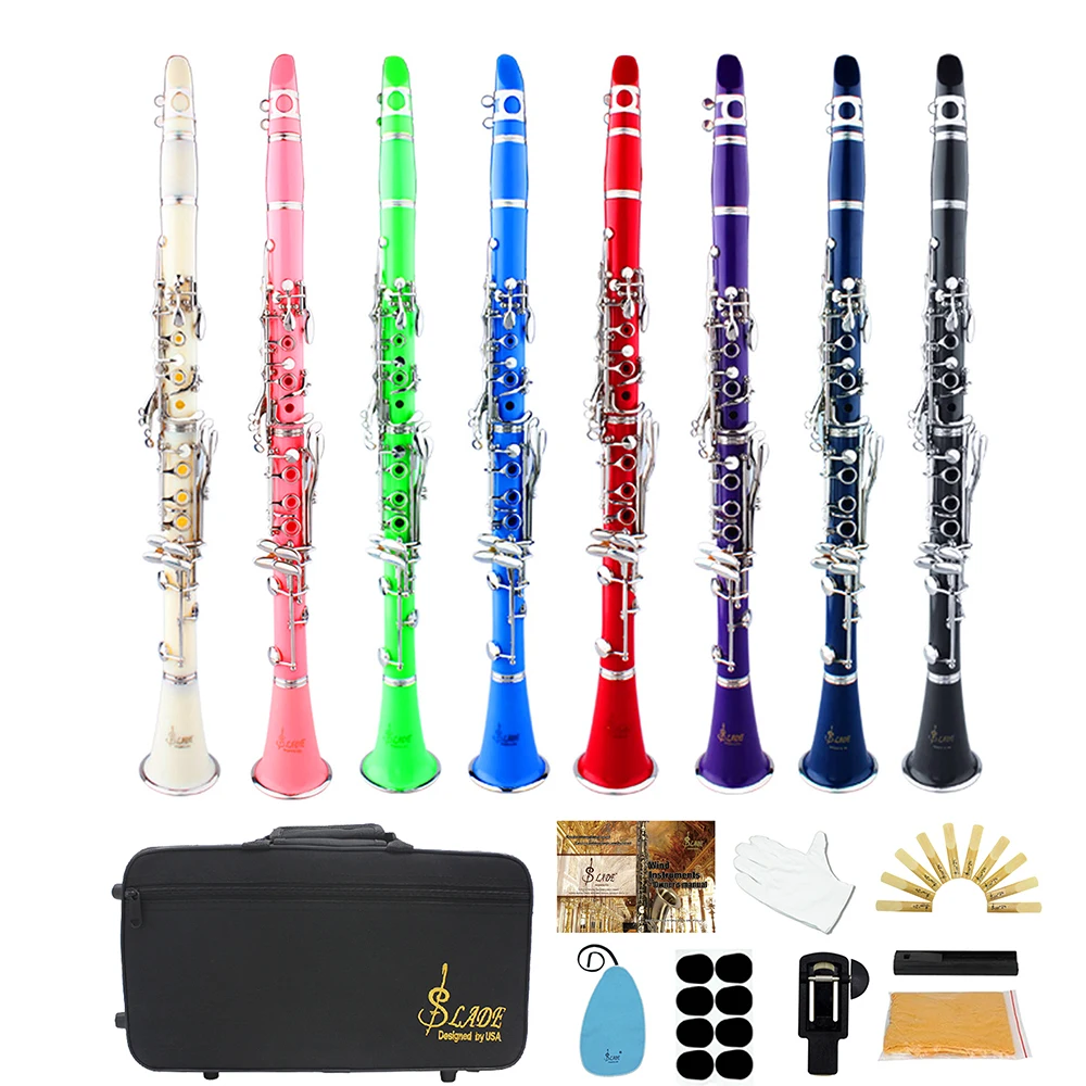 SLADE-17-Key-Clarinet-Bb-B-Flat-Bakelite-Clarinet-Woodwind-Instrument ...