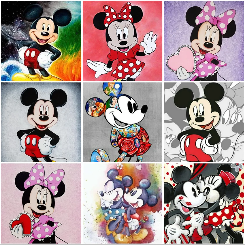 AB-drill-square-5D-Diamond-Painting-Disney-Mickey-Minnie-Mouse-Diamond ...