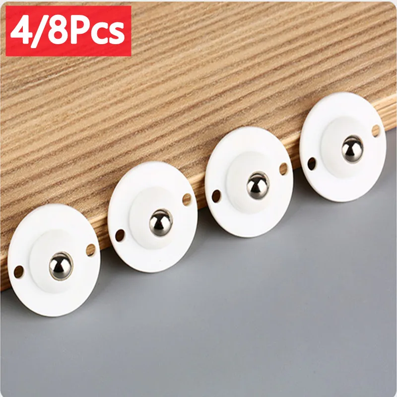 8Pcs Wheels for Furniture Stainless Steel Roller Self Adhesive ...