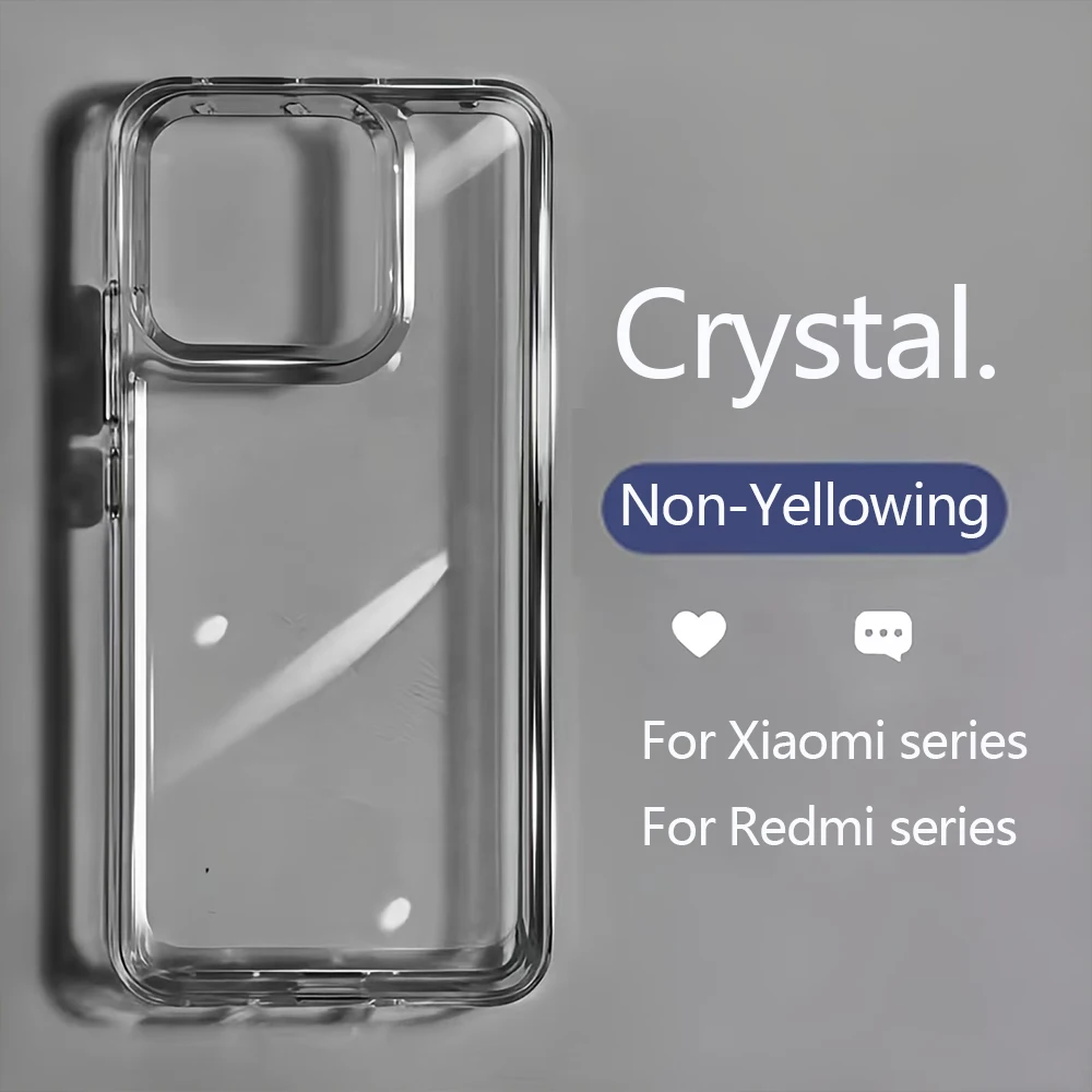 Luxury HD Transparent Shockproof Armor Case - Clear Soft Silicone Cover ...