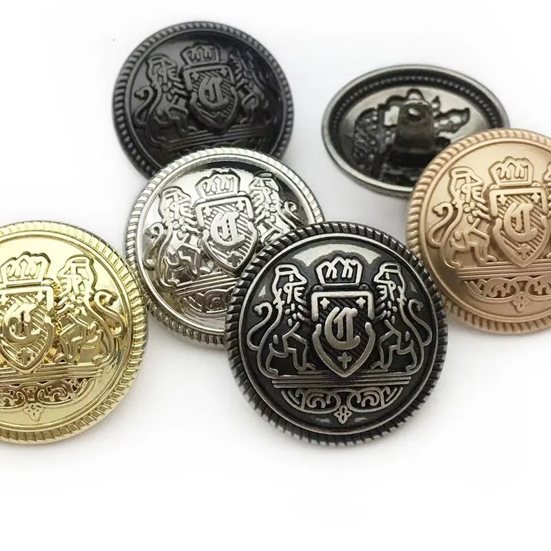 10pcs 15/20/25mm Fancy Metal Buttons For Clothing Designers Gold Sewing ...