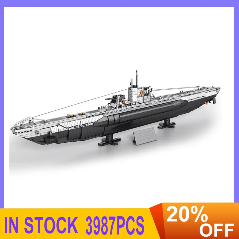 Reobrix-33050-MOC-WW2-Military-U-boat-Building-Blocks-Model-Submarine ...