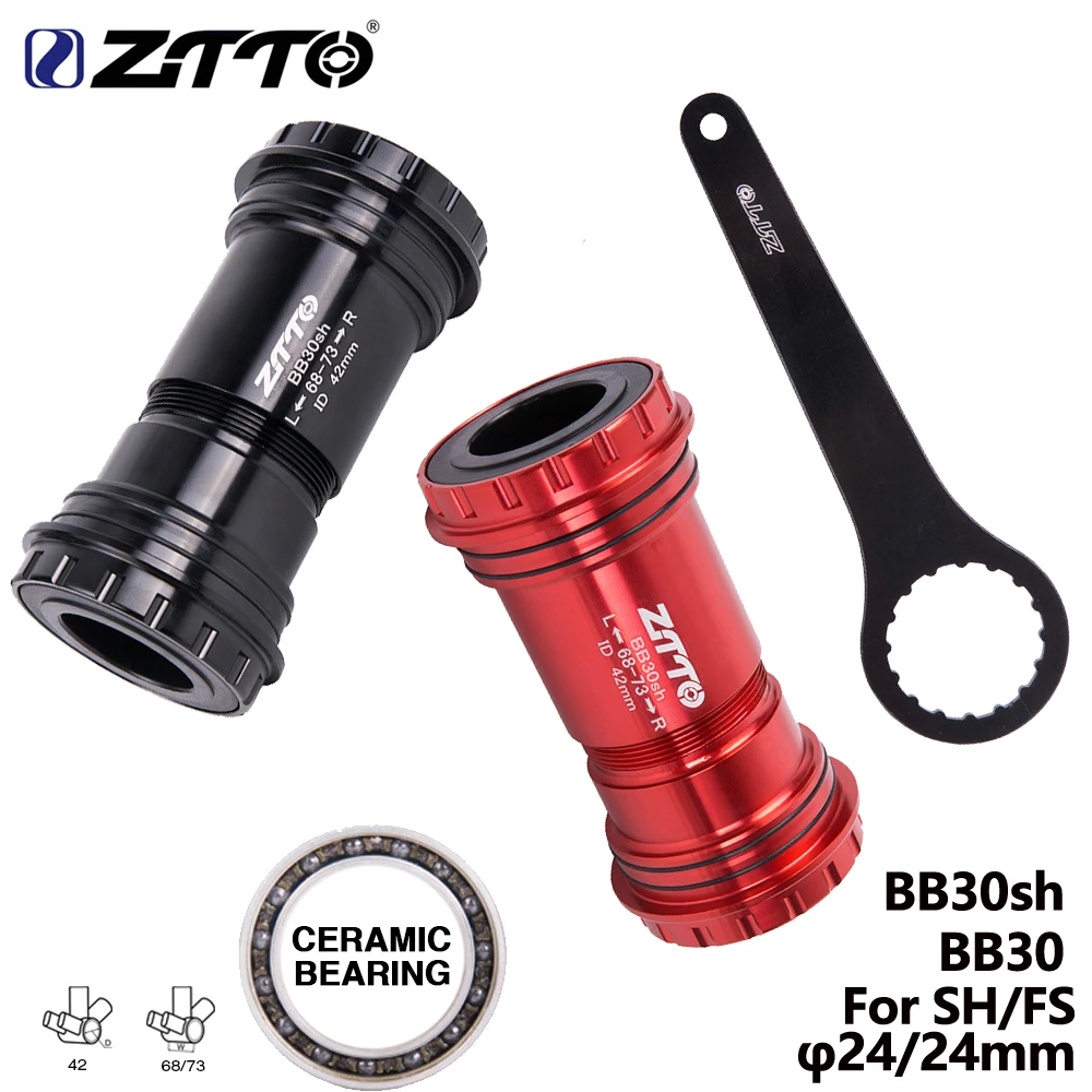 ZTTO MTB BB30 24 Adapter Bicycle Press Fit Bottom Bracket Axle Ceramic ...