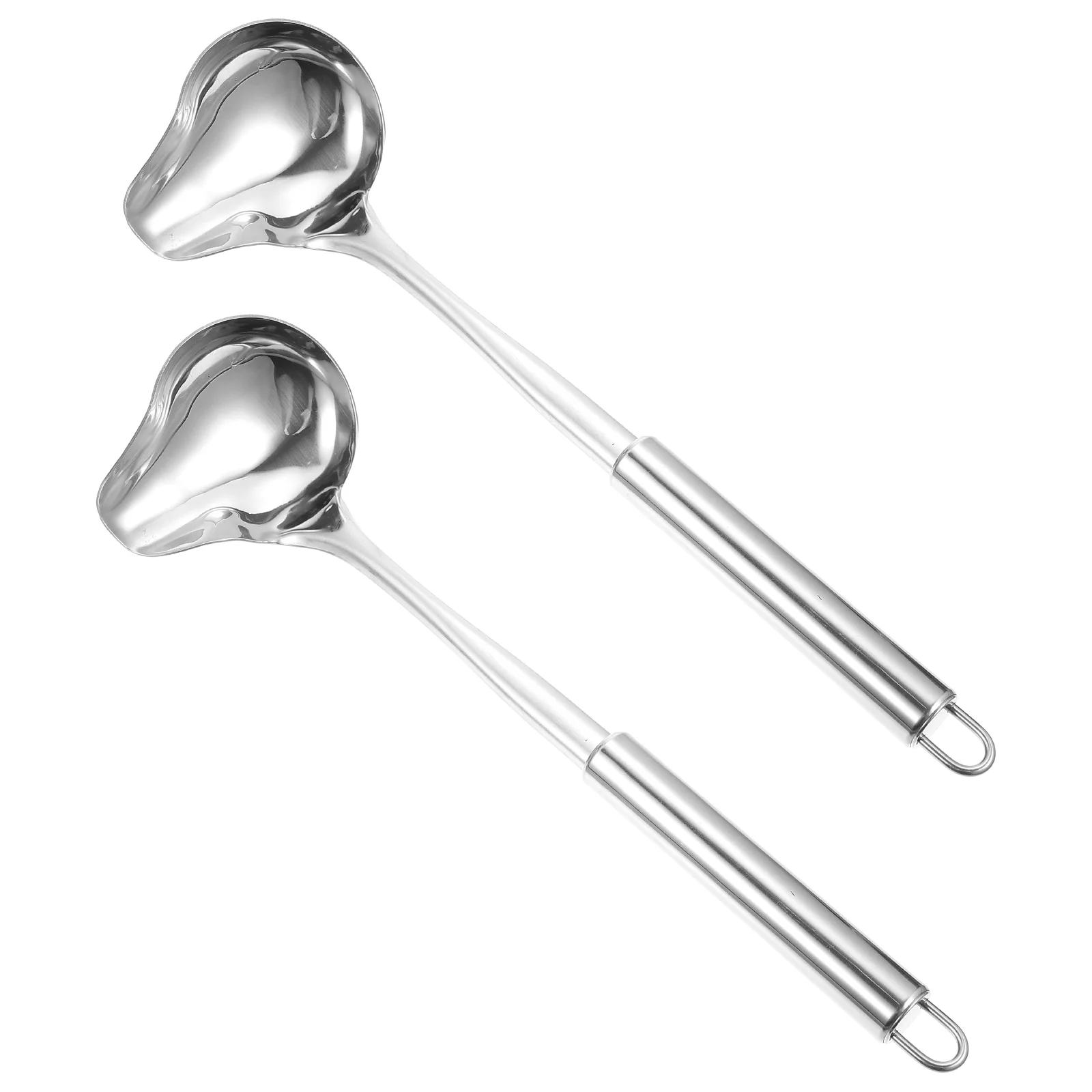 2-Pcs-Stainless-Steel-Sauce-Spoon-Ladle-Soup-Spoons-Mini-Dessert-Gravy ...