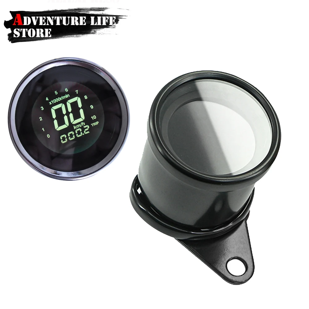 Universal-Motorcycle-UTV-Speedometer-Retro-LCD-Odometer-Tachometer ...