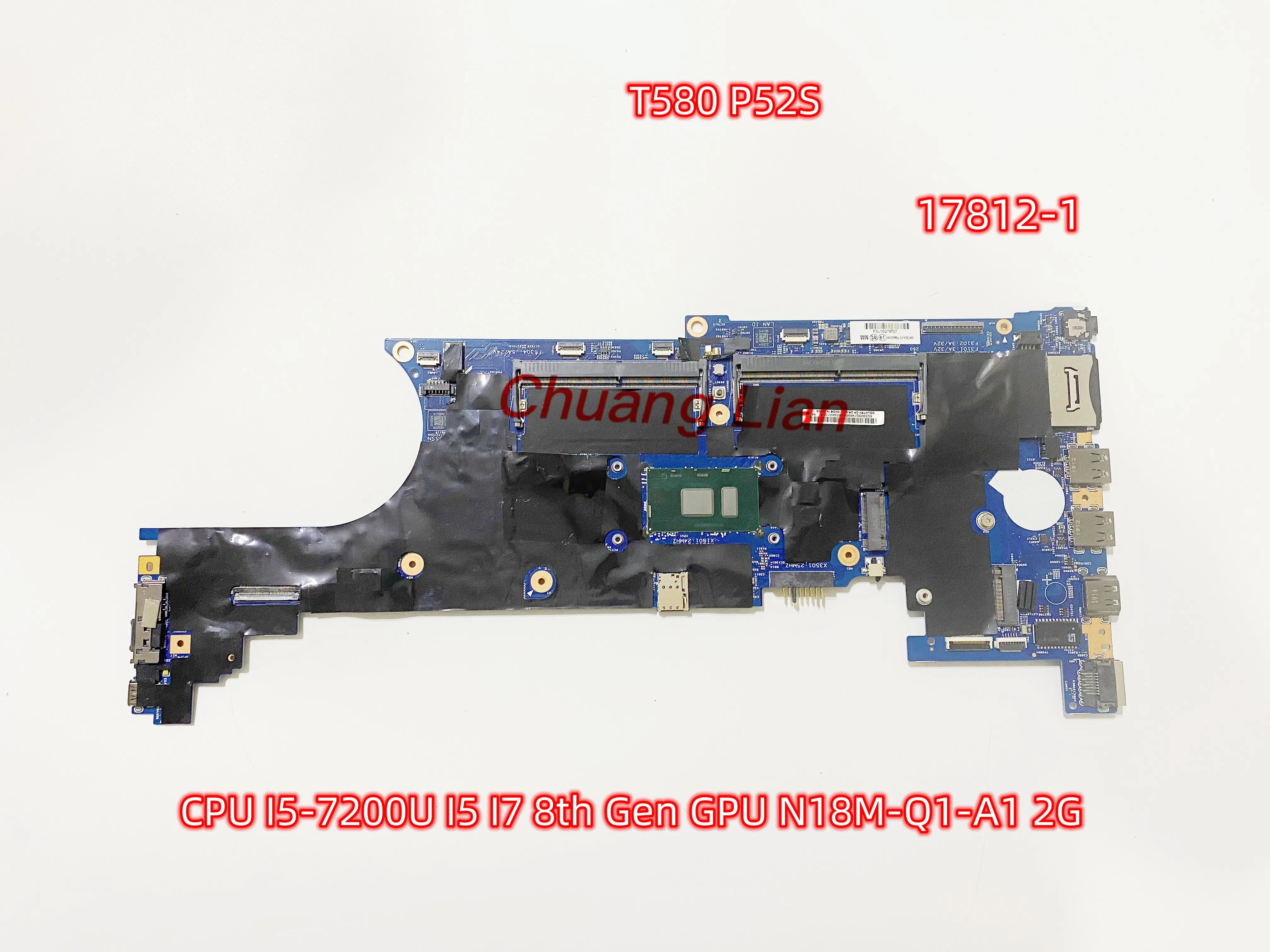17812-1-for-Lenovo-ThinkPad-T580-P52S-laptop-motherboard-with-CPU-I5 ...