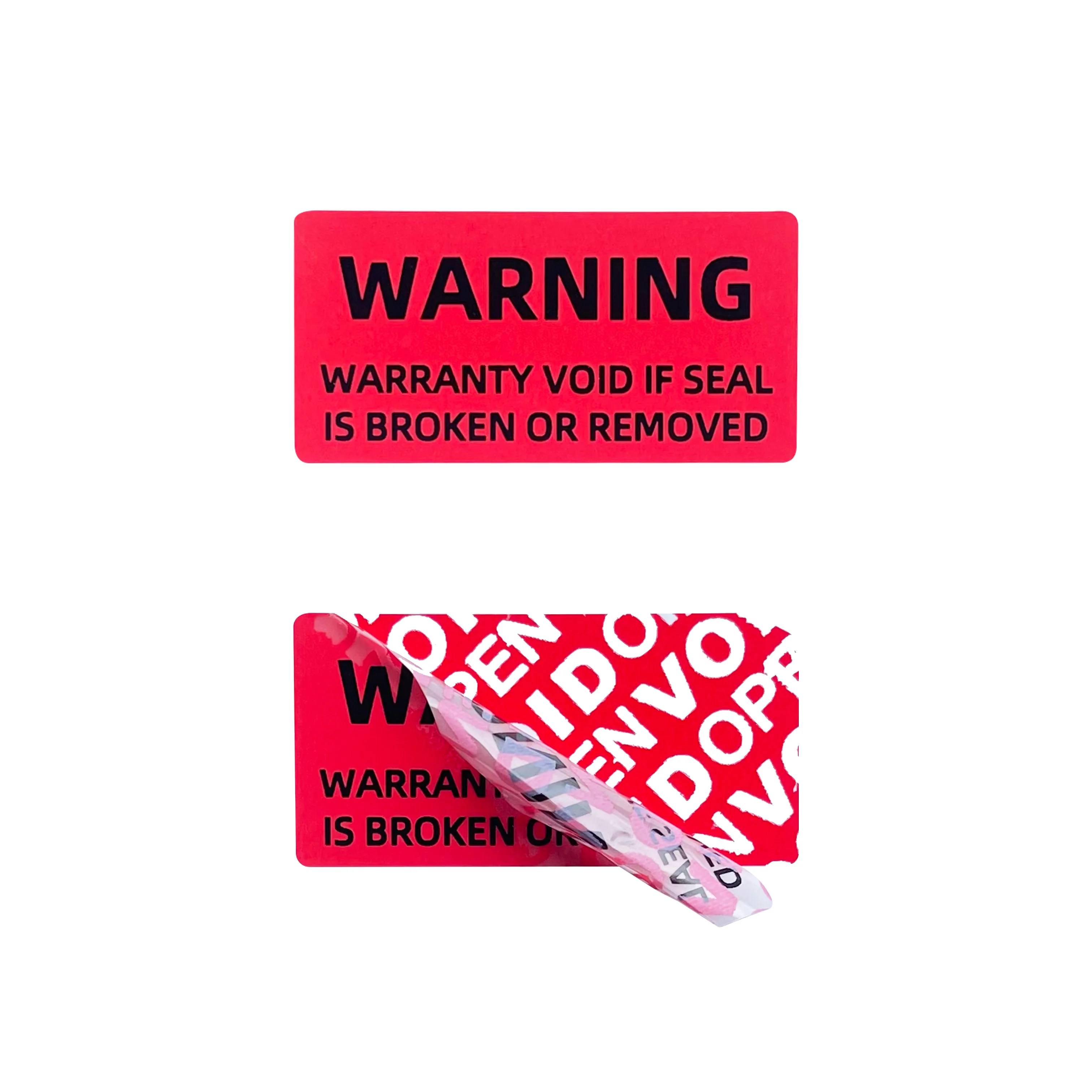 100pcs red security seal tamper-proof warranty sticker 40X20mm one-time ...