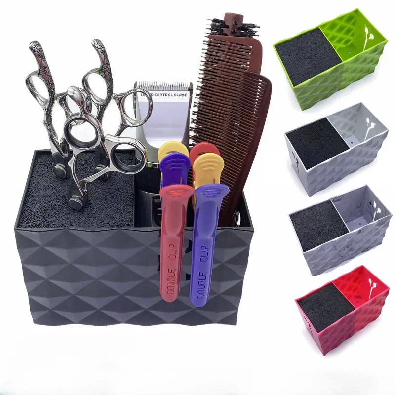 Hairdressing Tool Storage Box Scissors Non-slip Socket Stand ...