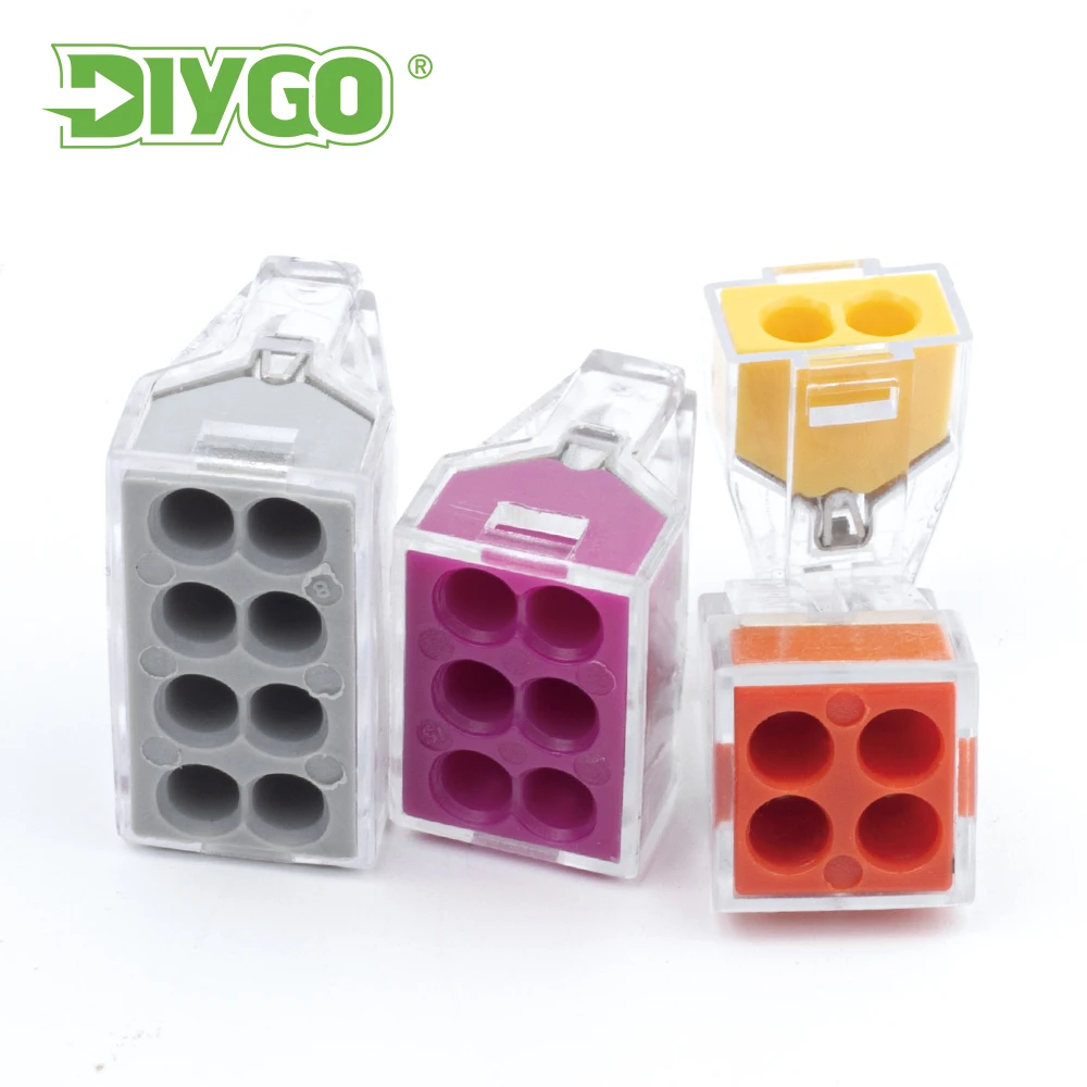 25PCS/Bag MinI Wiring Cable Connector Universal Terminals Block Push-in ...