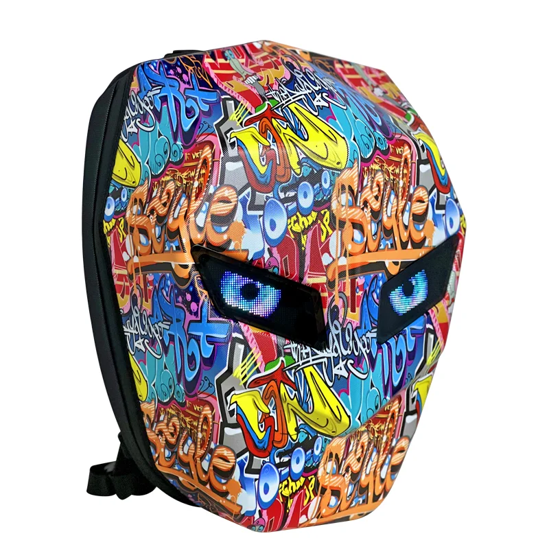 LED Backpack For Man Hard Shell Fashion Motorcycle Cycling Helmet ...