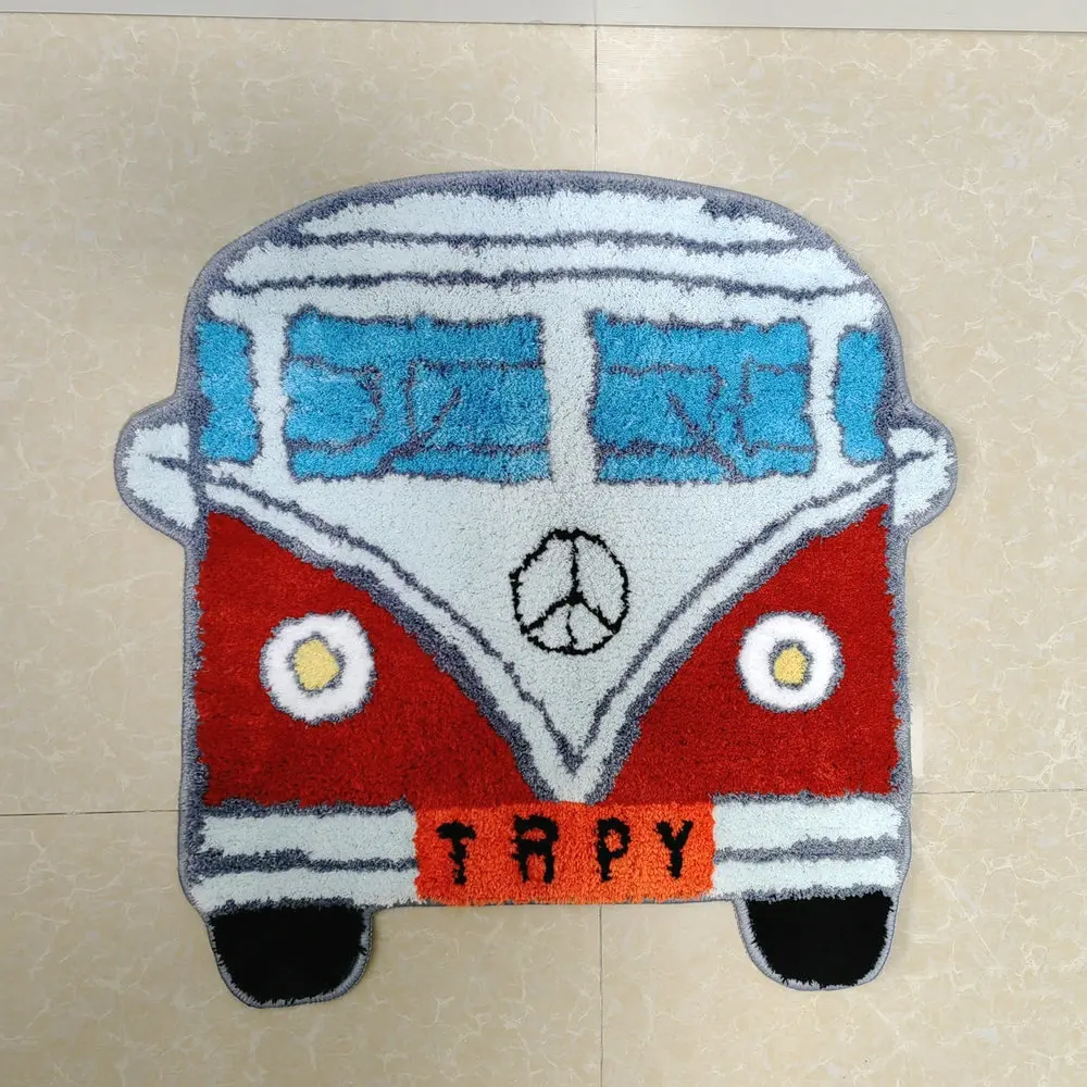 Cartoon-Bus-Tufted-Rugs-for-Kids-Bedroom-Decor-Handmade-Soft-Plush ...