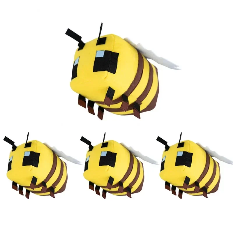 Yellow Bee Kawaii Plush Cartoon Game Minecrafte Wasp Stuffed Honeybee ...