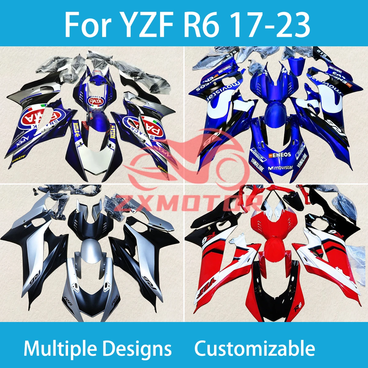 For-YAMAHA-R6-2017-2018-2019-2020-2021-2022-2023-Injection-Fairings-Set ...