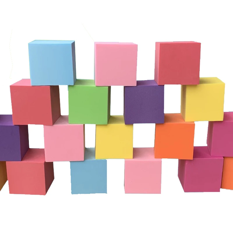 YLWCNN 50PCS 10CM Foam Cube Indoor Playground Soft Toys Sponge Block ...