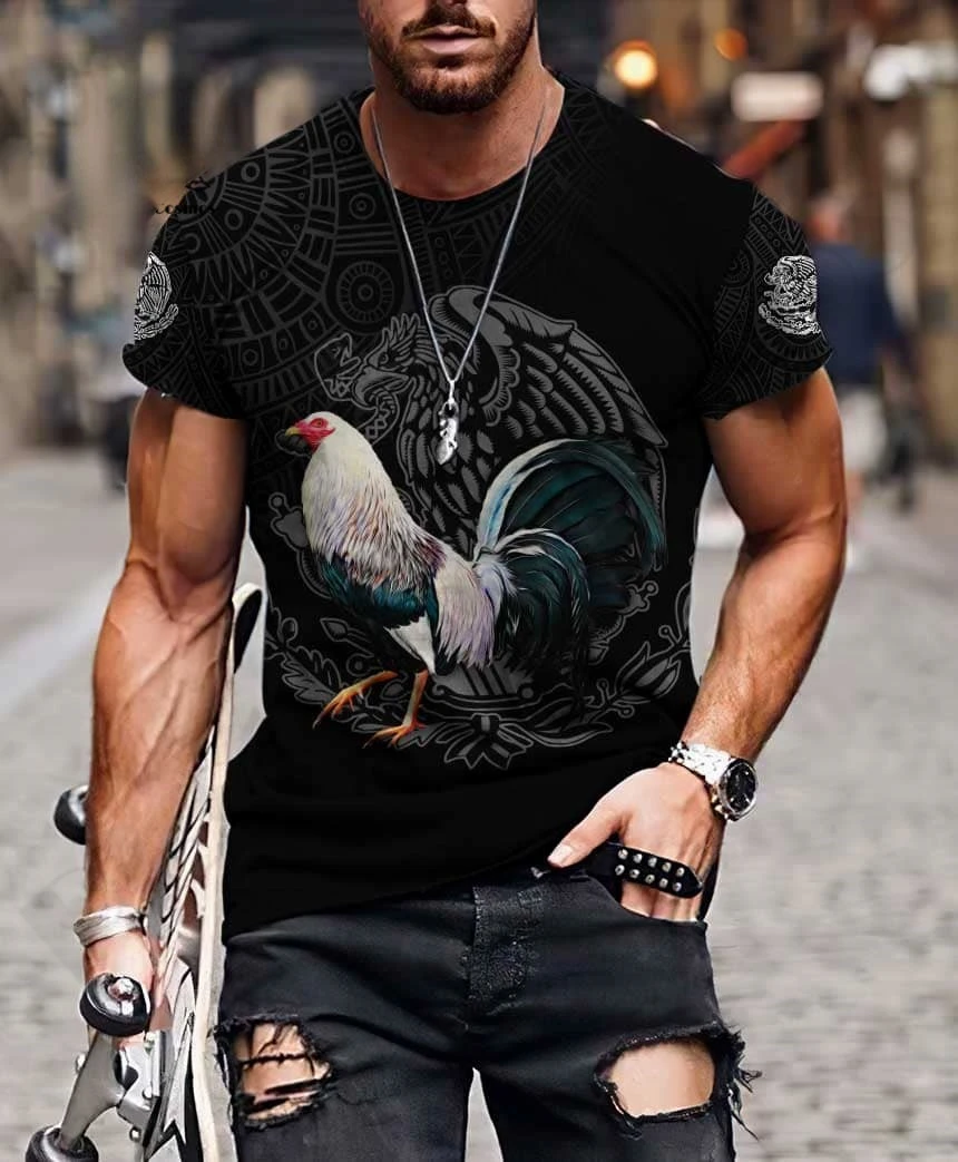 Camiseta-con-estampado-3D-de-gallo-grande-para-hombre-y-mujer-camisa ...