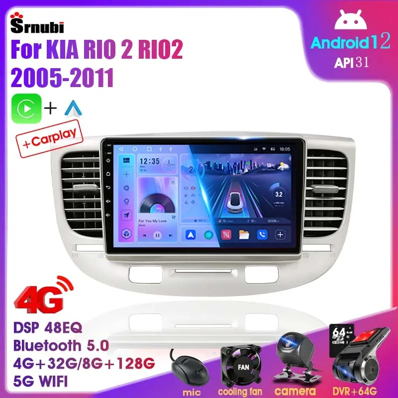 Android-12-2Din-Car-Radio-Multimedia-for-KIA-RIO-2-RIO2-2005-2011 ...