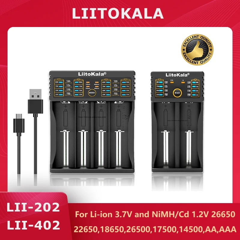 Liitokala-Lii-202-Lii-402-Lii-CH2-Battery-Charger-for-18650-26650-16340 ...
