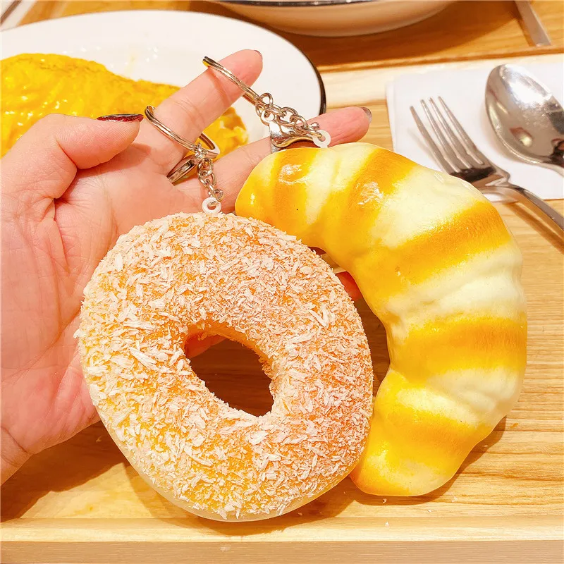 Simulated-Bread-Keychain-Creative-Fashion-Coconut-Butter-Bread-Model ...