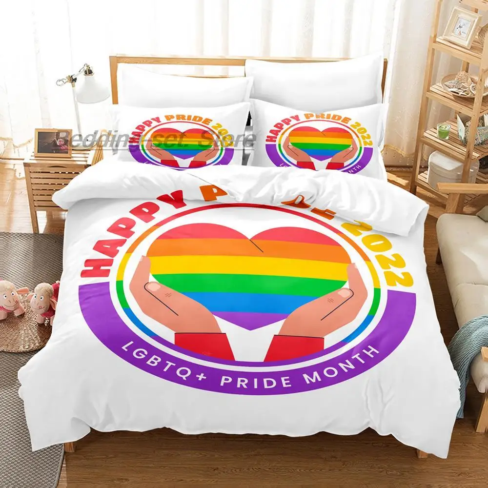 Lesbian Kissing Love LGBT Bedding Set Single Twin Full Queen King Size ...