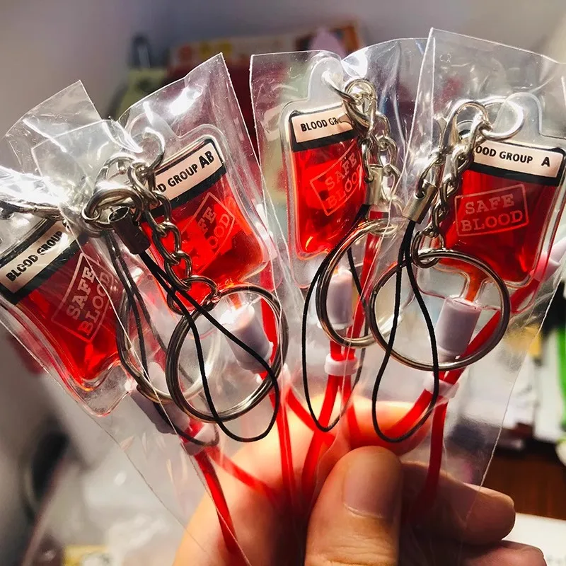 4-Styles-Blood-Bag-Keychain-Creative-Halloween-A-B-O-AB-Sick-Plasma ...