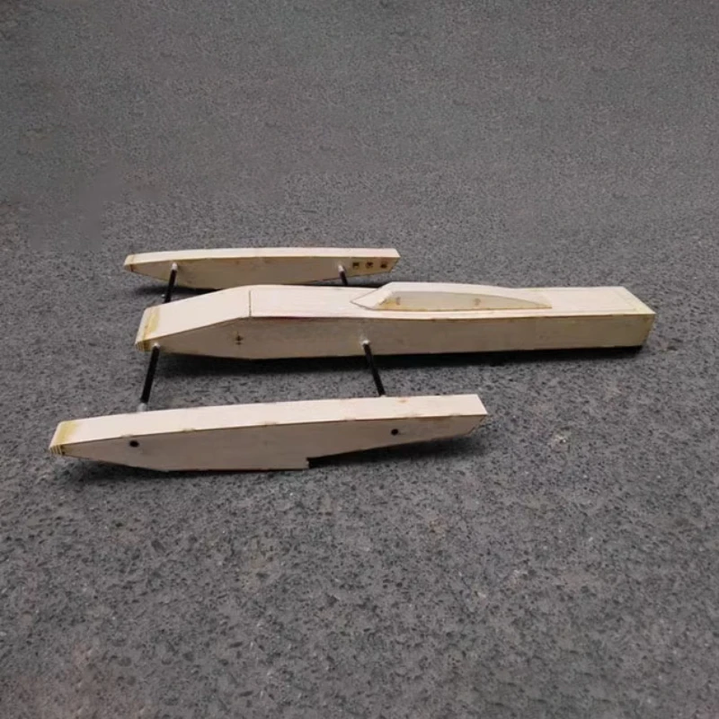 DIY 80cm Outrigger Racing Shrimp Boat Wooden Model Kit Hand Assembled ...